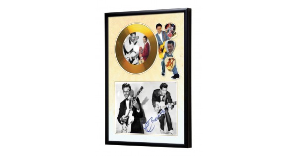 Chuck Berry Gold Look CD & Plectrum Display