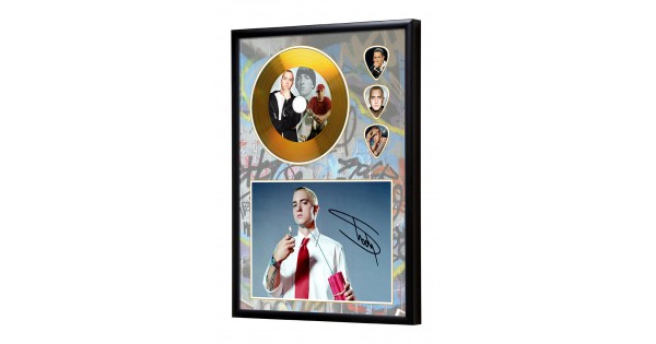 Eminem Gold Look CD & Plectrum Display