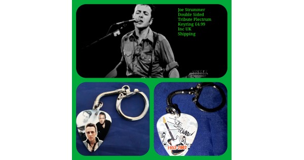 The Clash Double Sided Tribute Plectrum Keyring