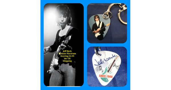 Jeff Beck Double Sided Tribute Plectrum Keyring
