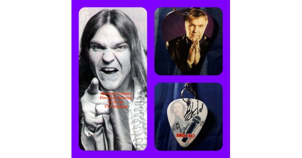 Meatloaf Double Sided Tribute Plectrum Keyring