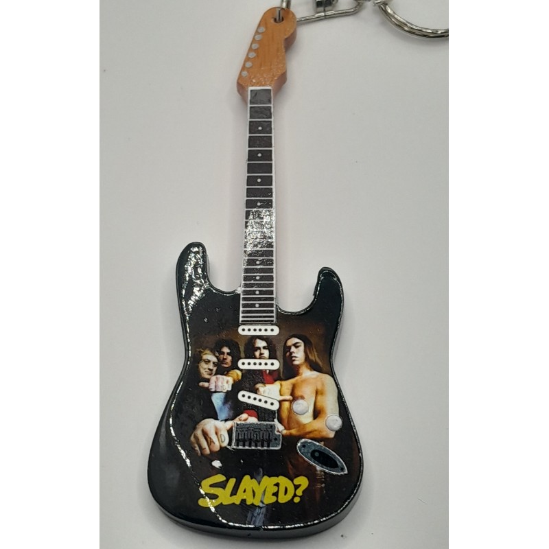 AC/DC 10cm Wooden Tribute Guitar Key Chain new 2024