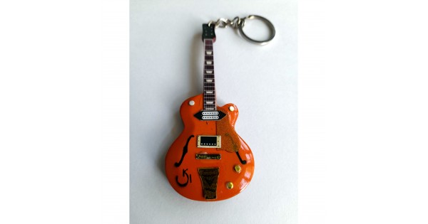 Eddie Cochran Gretsch 10cm Wooden Tribute Guitar Key Chain