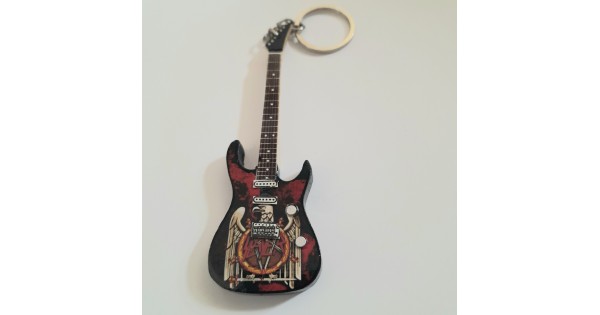 Slayer 10cm Wooden Tribute Guitar Key Chain