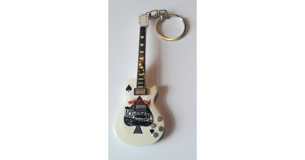 Motorhead Ace Of Spades 10cm Wooden Tribute Guitar Key Chain