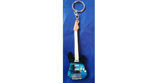 Nirvana 10cm Wooden Tribute Guitar Key Chain